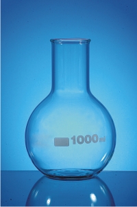 Kolba kulista płaskodenna z wąską szyją - Sklep DanLab